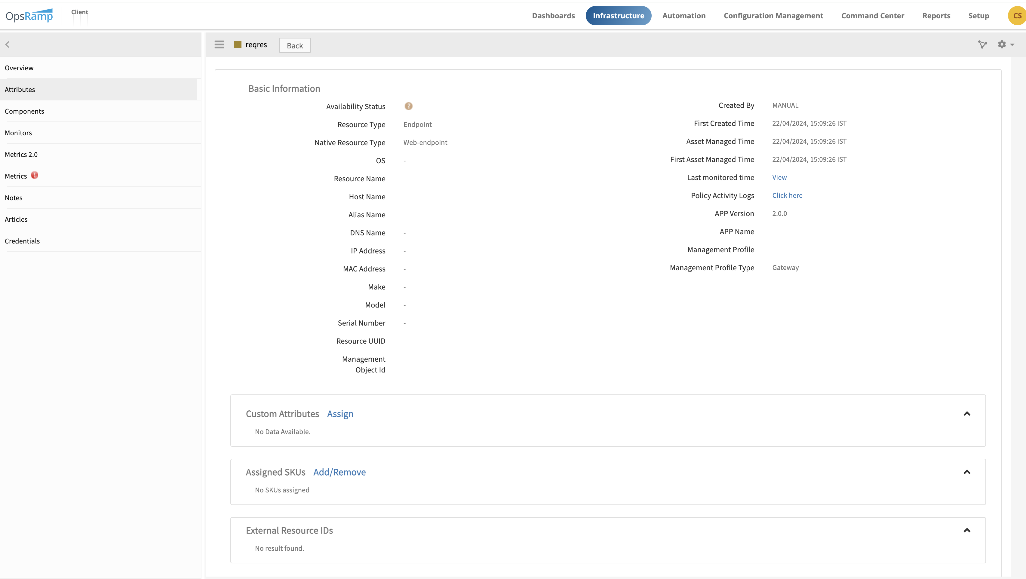 HTTP Endpoint Probe on Clustered Gateway | OpsRamp Documentation HTTP Endpoint Probe on Clustered Gateway | OpsRamp Documentation
